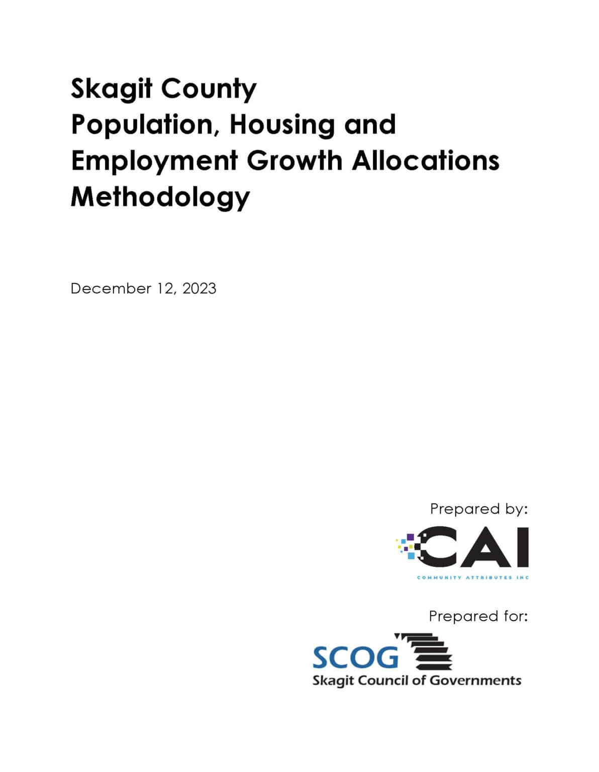 Growth Projections and Allocations - SCOG