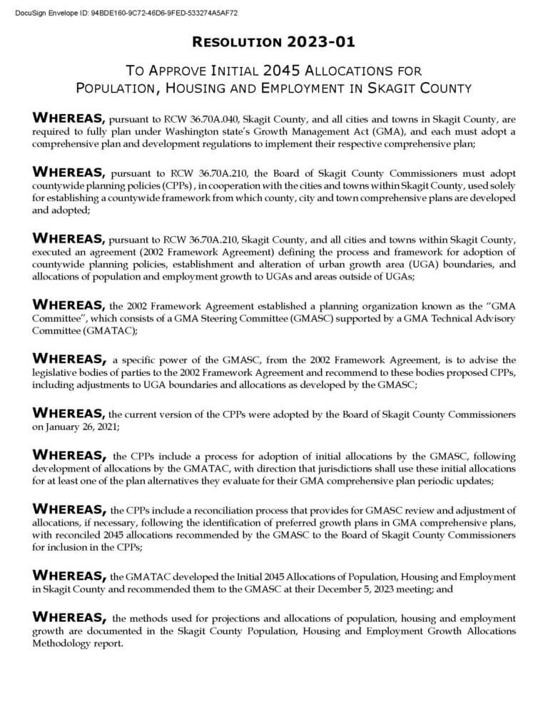 Growth Projections and Allocations - SCOG